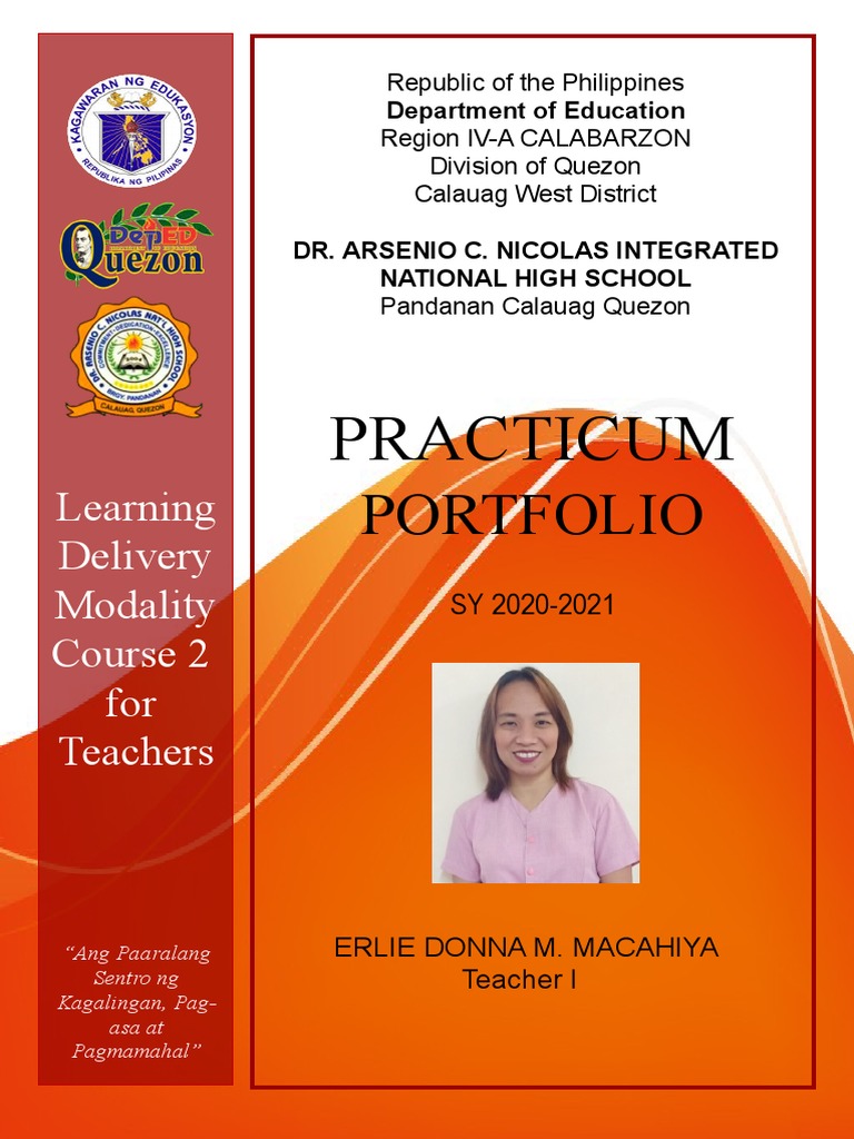 Practicum Portfolio | PDF | Learning | Lesson Plan