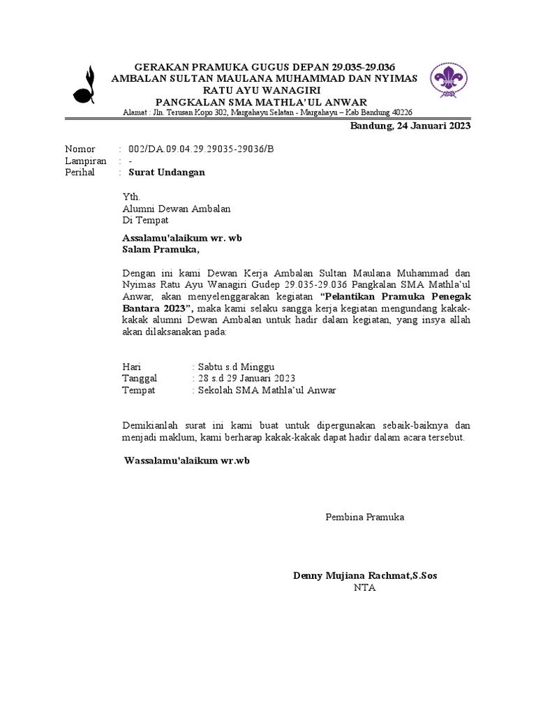 Surat Undangan | PDF