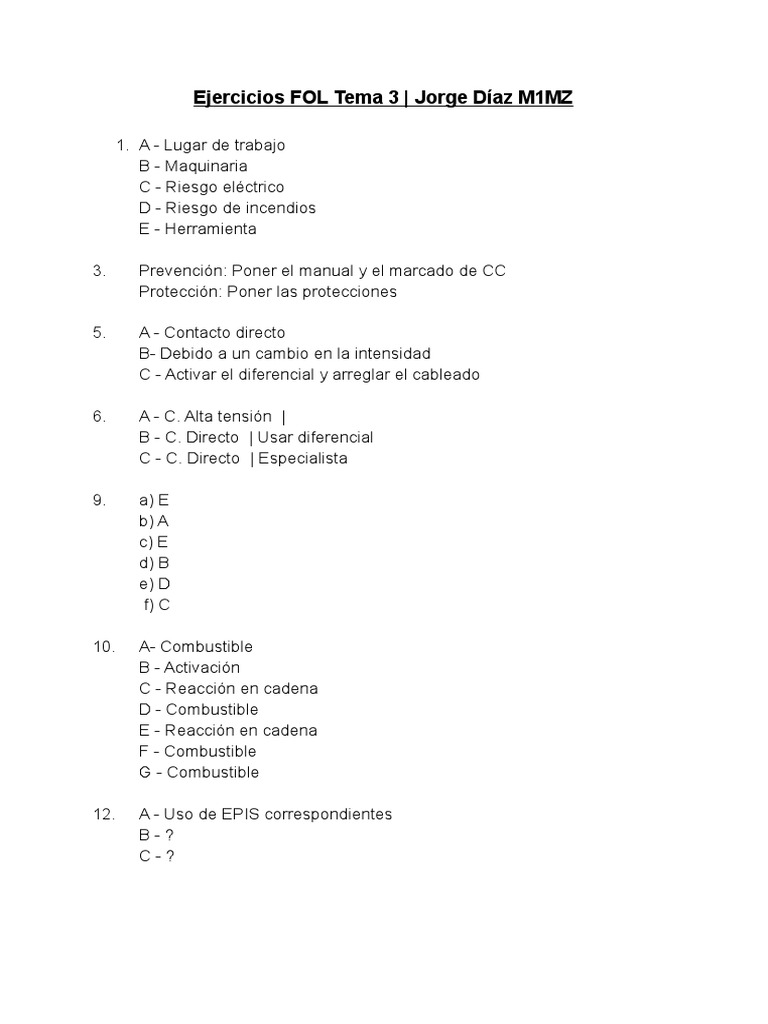 Ejercicios FOL Tema 3 - Jorge Díaz M1MZ | PDF