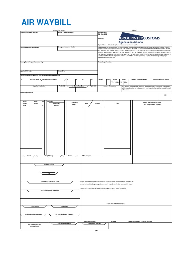 AWB en Blanco | PDF | Economies