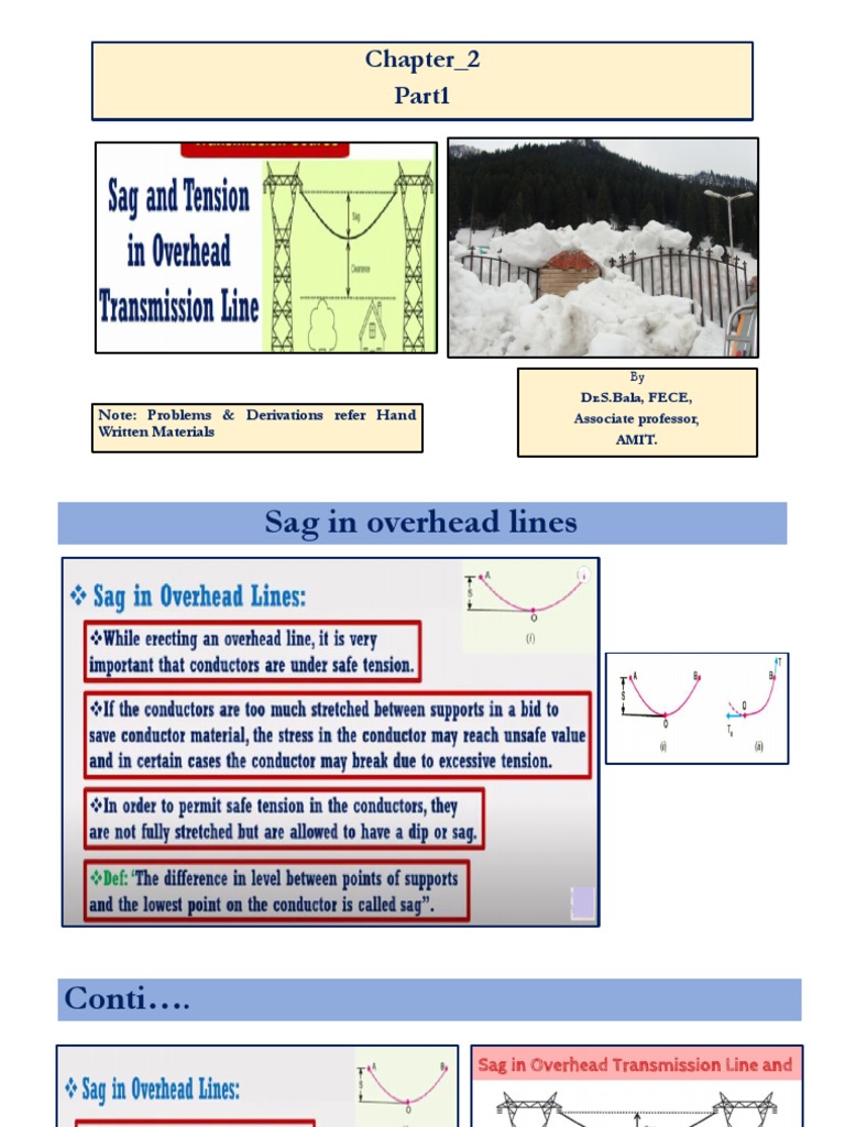 Overhead Line Sag & Tension Guide | PDF | Teaching Methods & Materials | Science & Mathematics