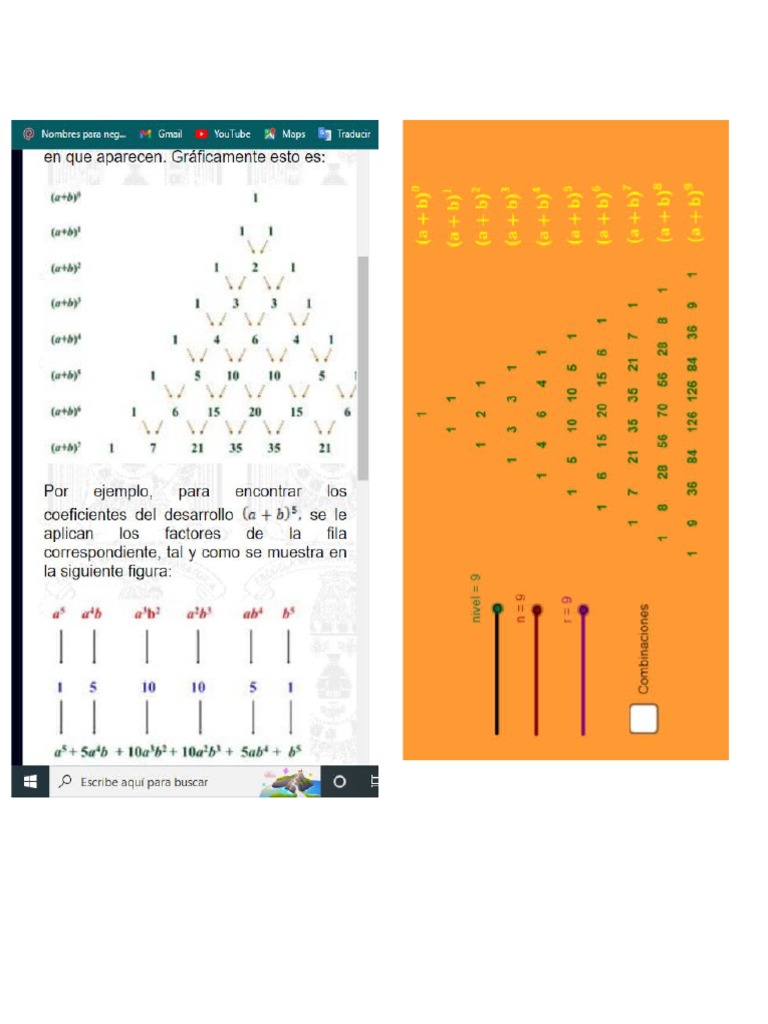 Triangulo de Pascal | PDF Triangulo de Pascal | PDF