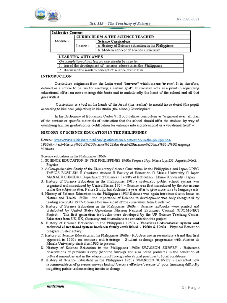 Module 2 Lesson 1 | Download Free PDF | Curriculum | Teaching Method