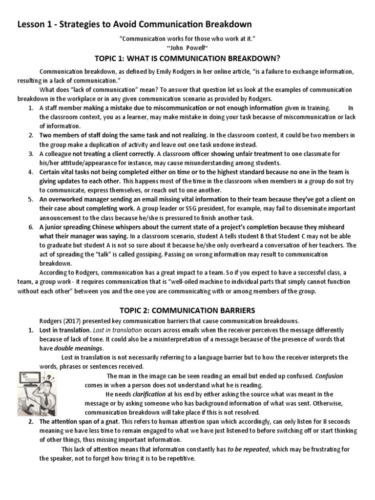 COMMUNICATION-BREAKDOWN | PDF | Communication | Nonverbal Communication