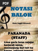 Cara Penulisan Gambar Not Balok Dan Tanda Diam Yang Benar | PDF