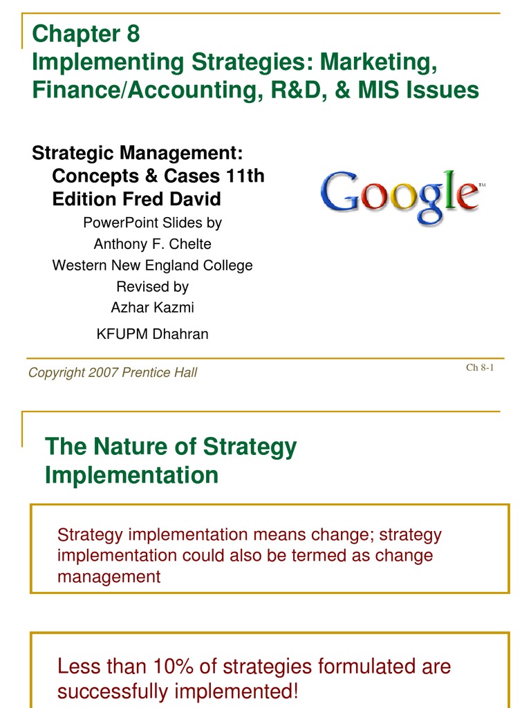 Strategic Management Concepts & Cases 11th Edition Fred David | PDF ...