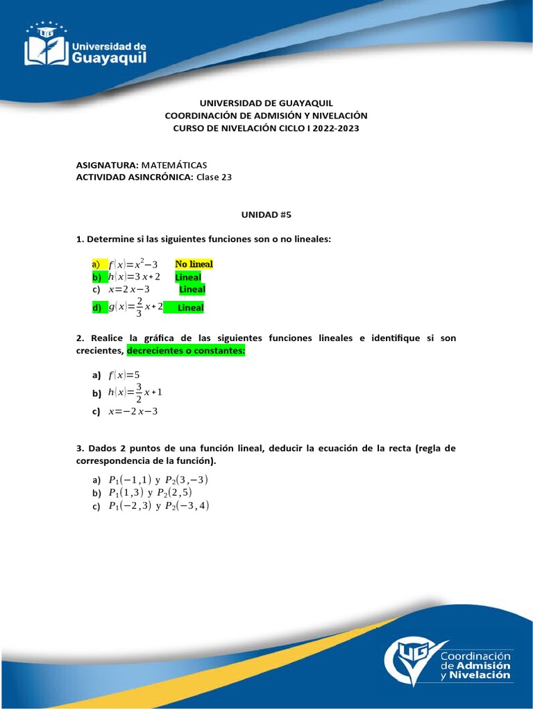 Tarea - U5 - Clase 23 - S7 | PDF