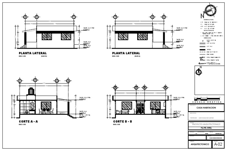 Planta Lateral Planta Lateral: Proyecto Arquitectonico | PDF