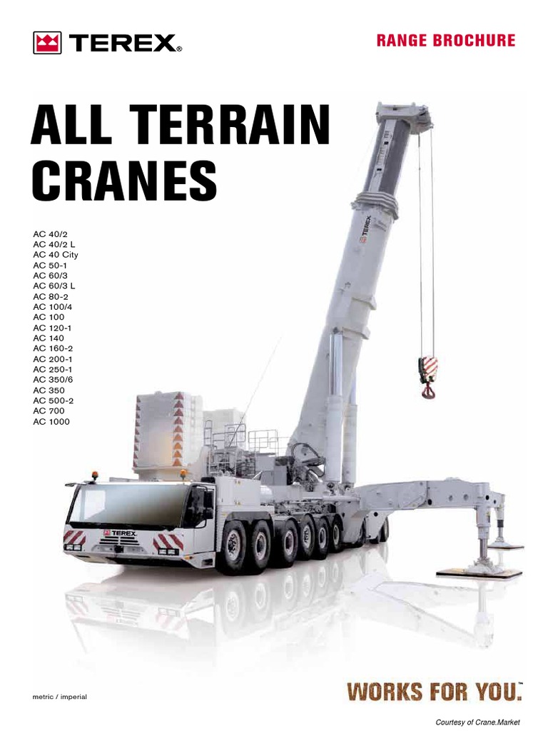 Terex All Terrain Cranes Spec Df99ef | Download Free PDF | Crane (Machine) | Manufactured Goods