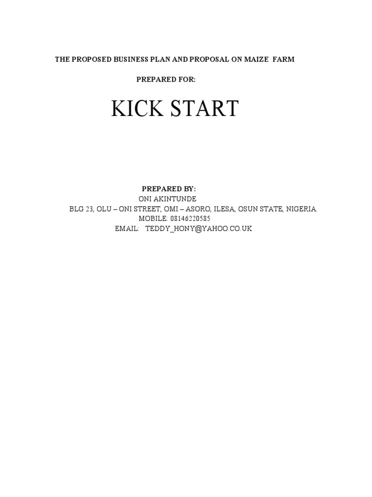 Maize Farming Proposal | PDF | Maize | Agriculture