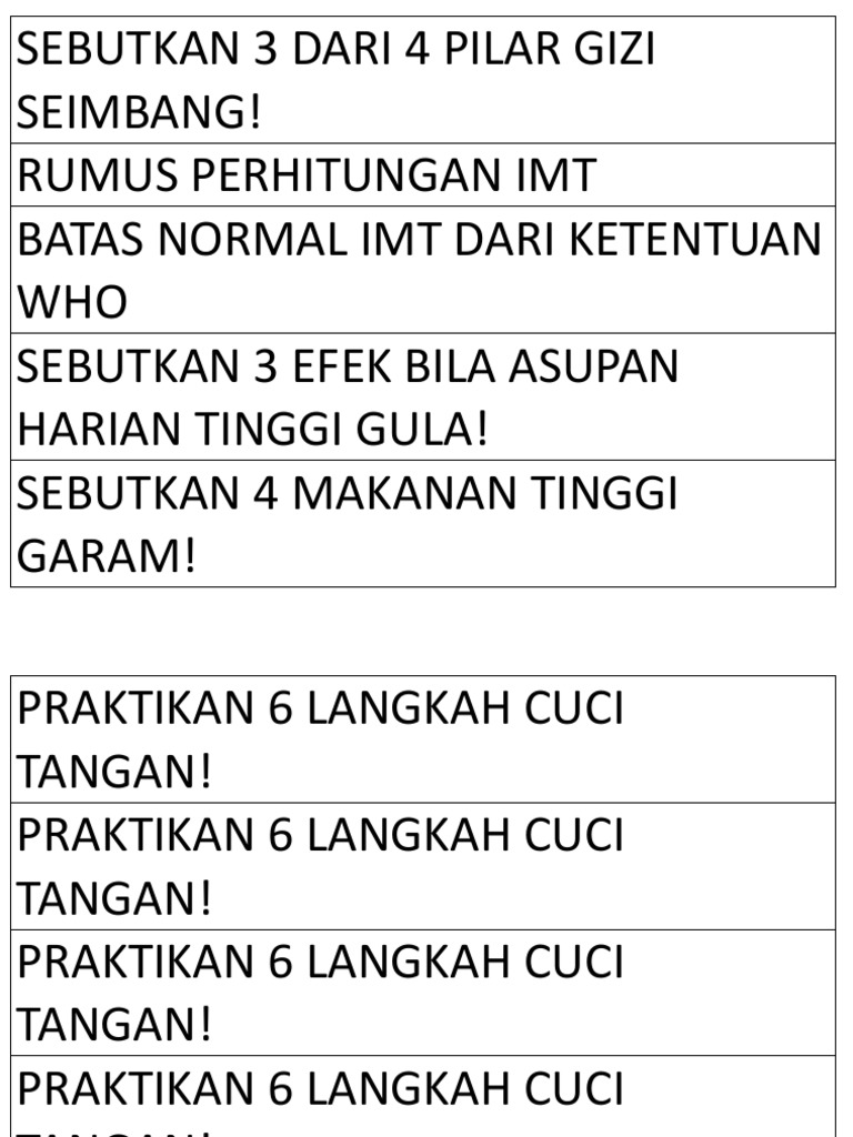 Soal Untuk Games Doorprize | PDF