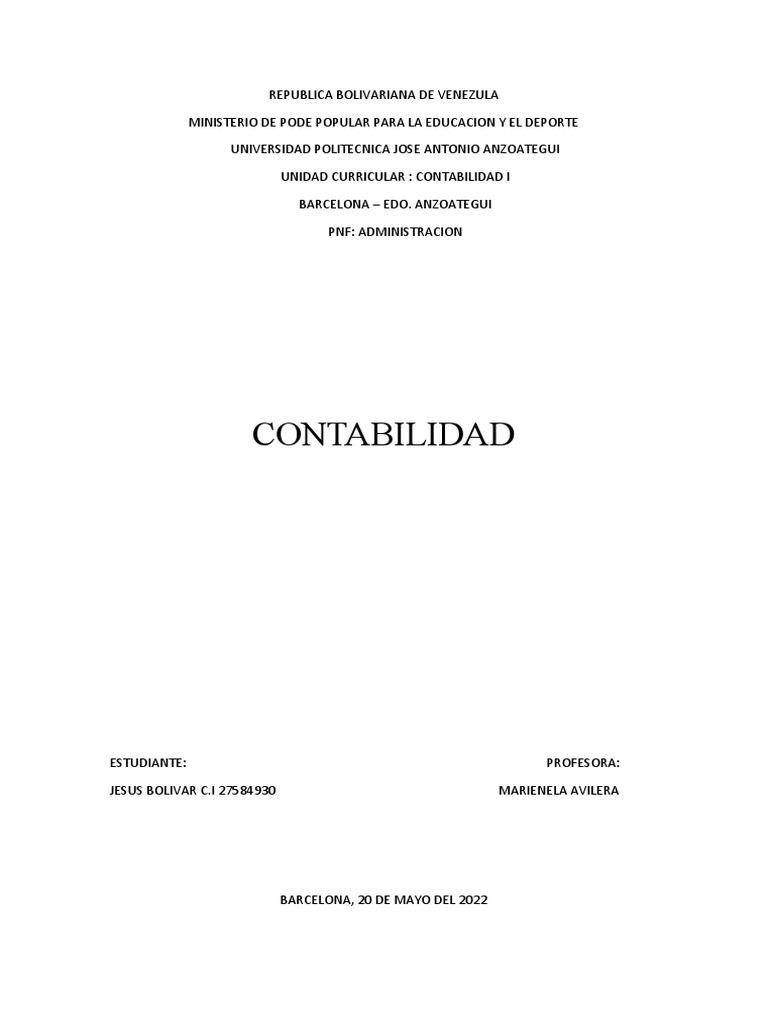 Informe de Contabilidad | PDF | Contabilidad | Estado financiero