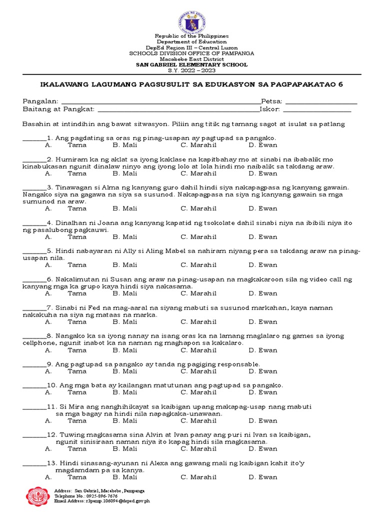 Q2 - PT - Esp6 2022-2023 | PDF