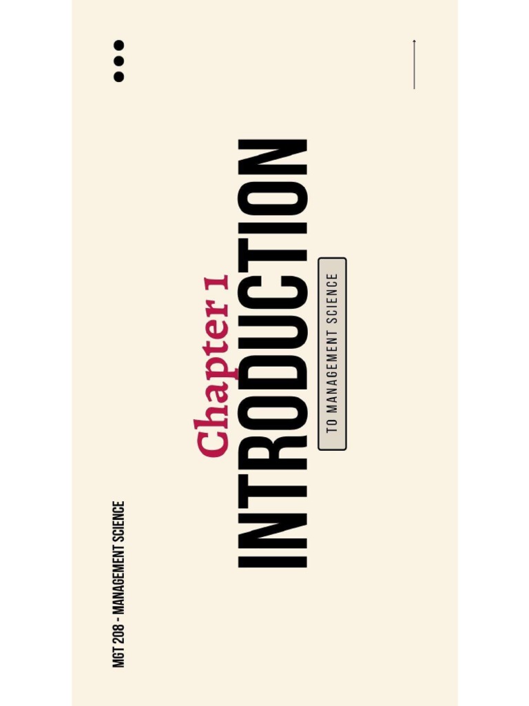 Introduction To Management Science Pdf 