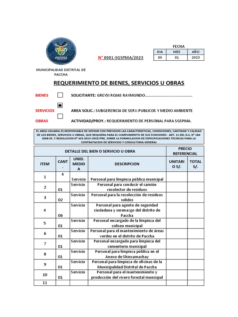 Requerimientos | PDF