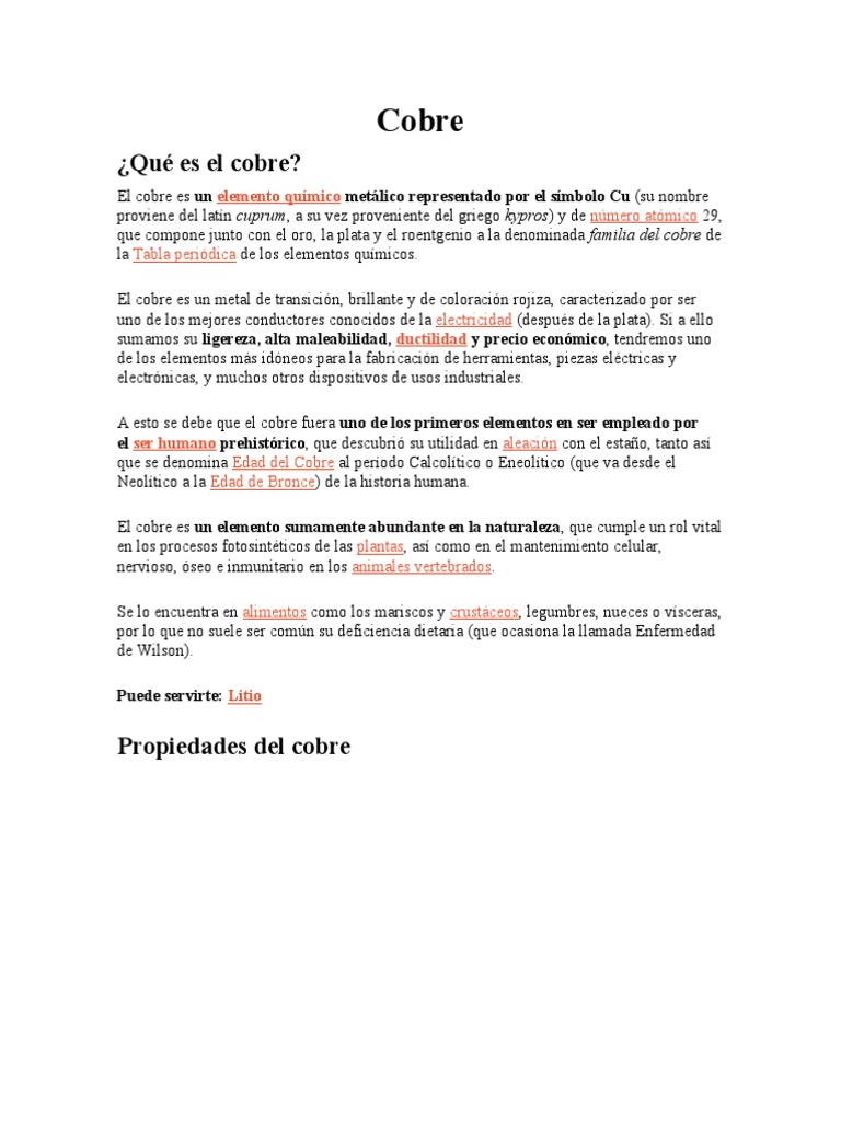 Cobre | PDF | Cobre | Rieles