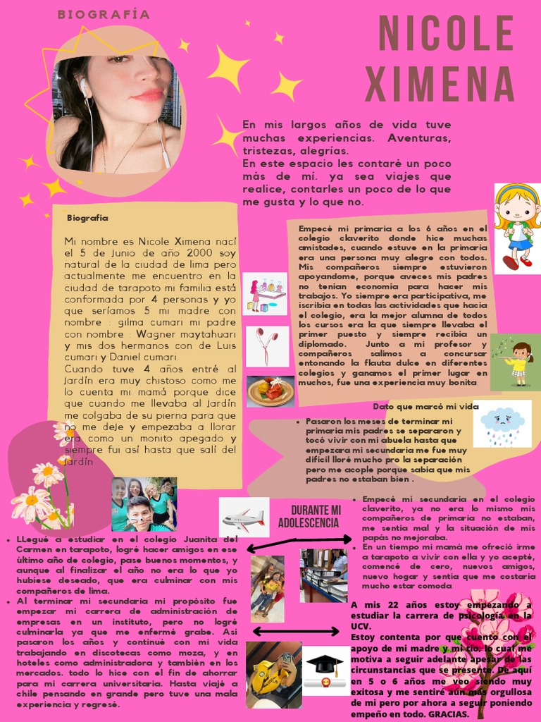 Biografía de Nicole Ximena | PDF