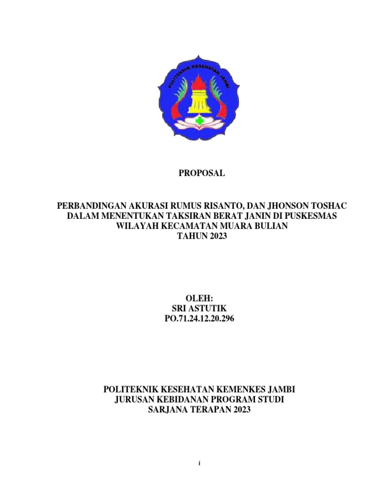 Akurasi Rumus Berat Janin 2023 | PDF