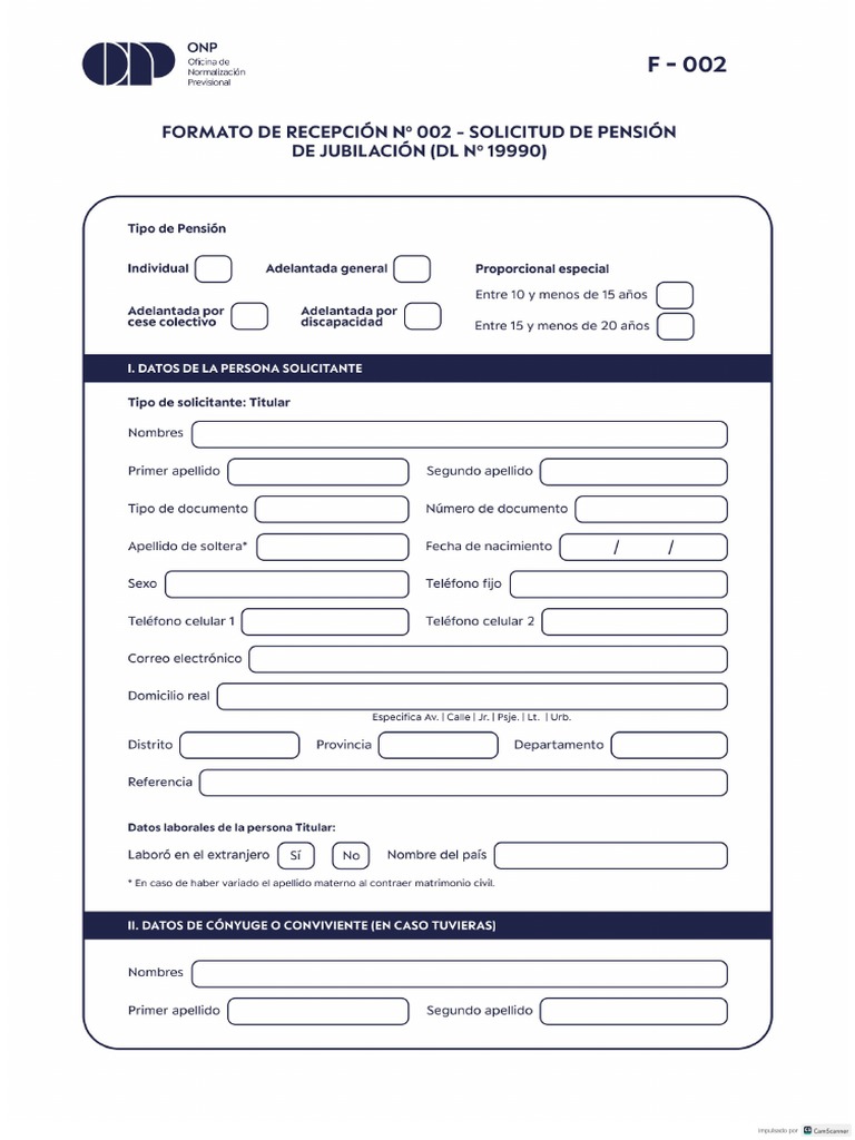 Formato de Pensiones | PDF