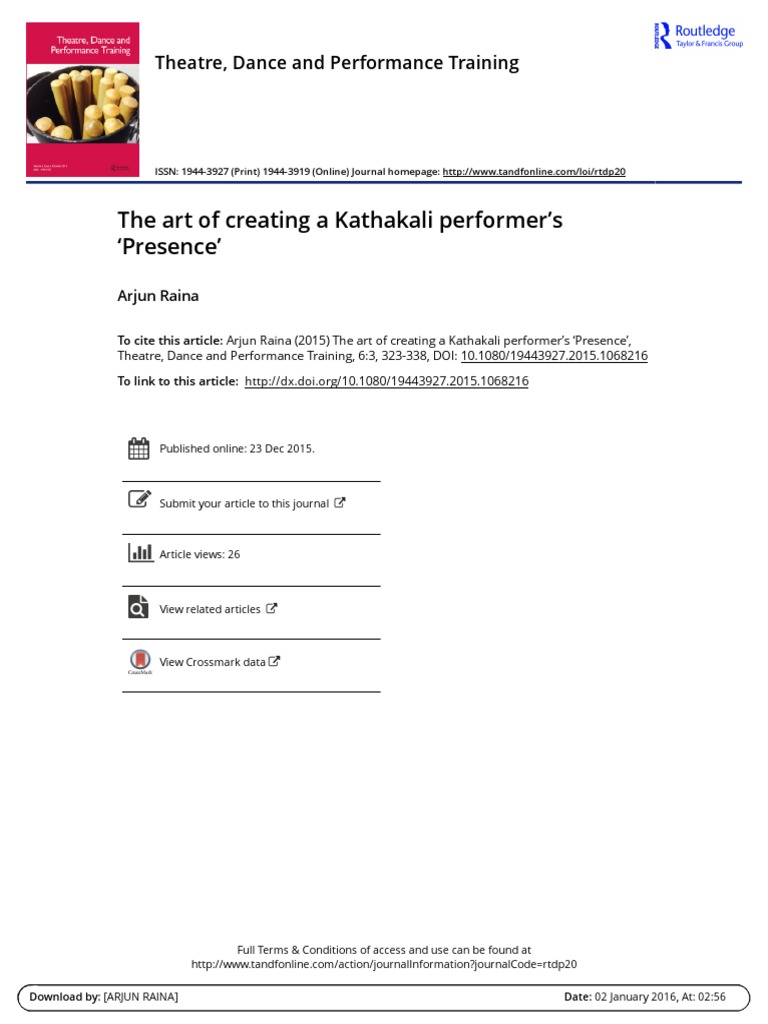 Research Paper 4 - The - Art - of - Creating - A - Kathakali ...