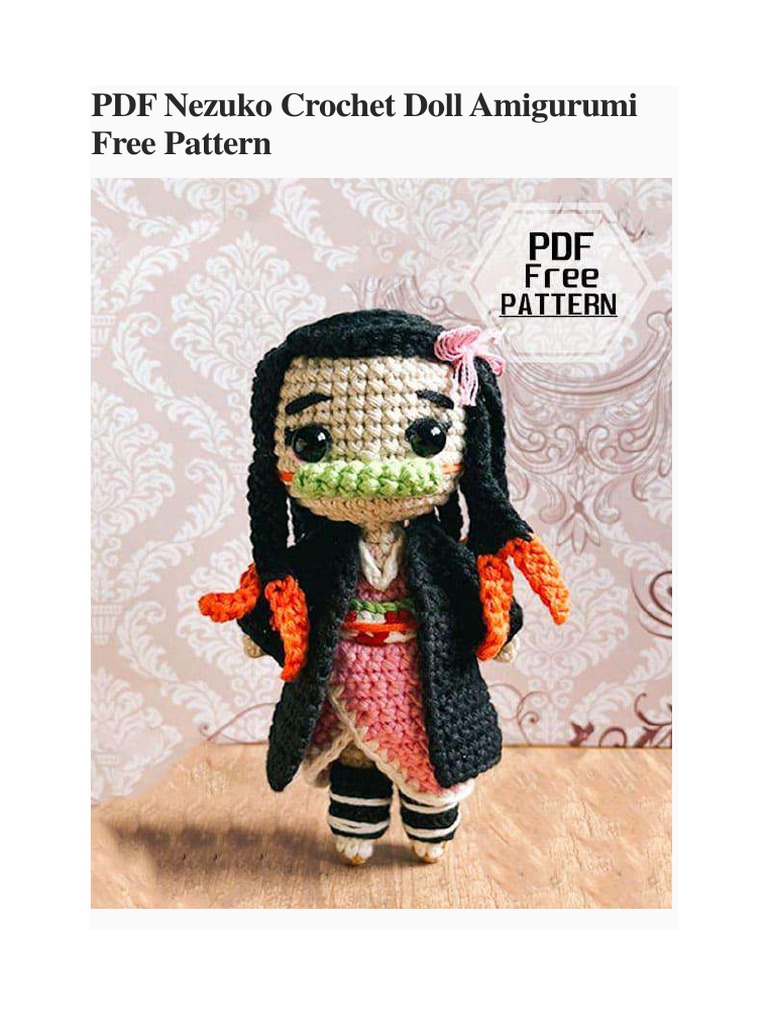 PDF Nezuko Crochet Doll Amigurumi Free Pattern | PDF | Crochet | Amigurumi