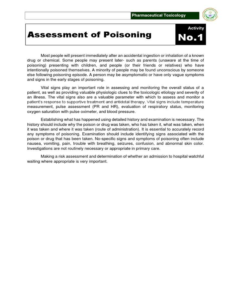 Assessing Vital Signs and Poisoning Symptoms | PDF | Burn | First Aid