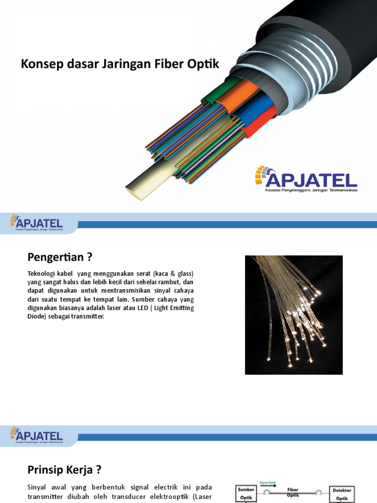 1-Konsep Dasar Jaringan Fiber Optik | PDF
