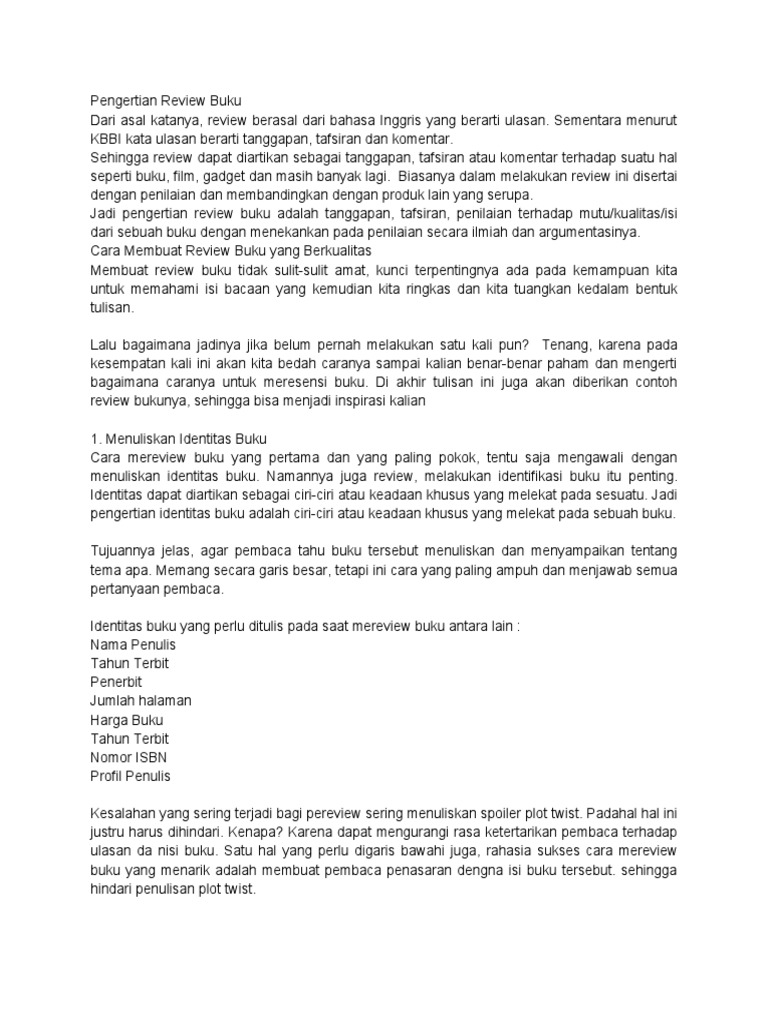 Review Buku | PDF