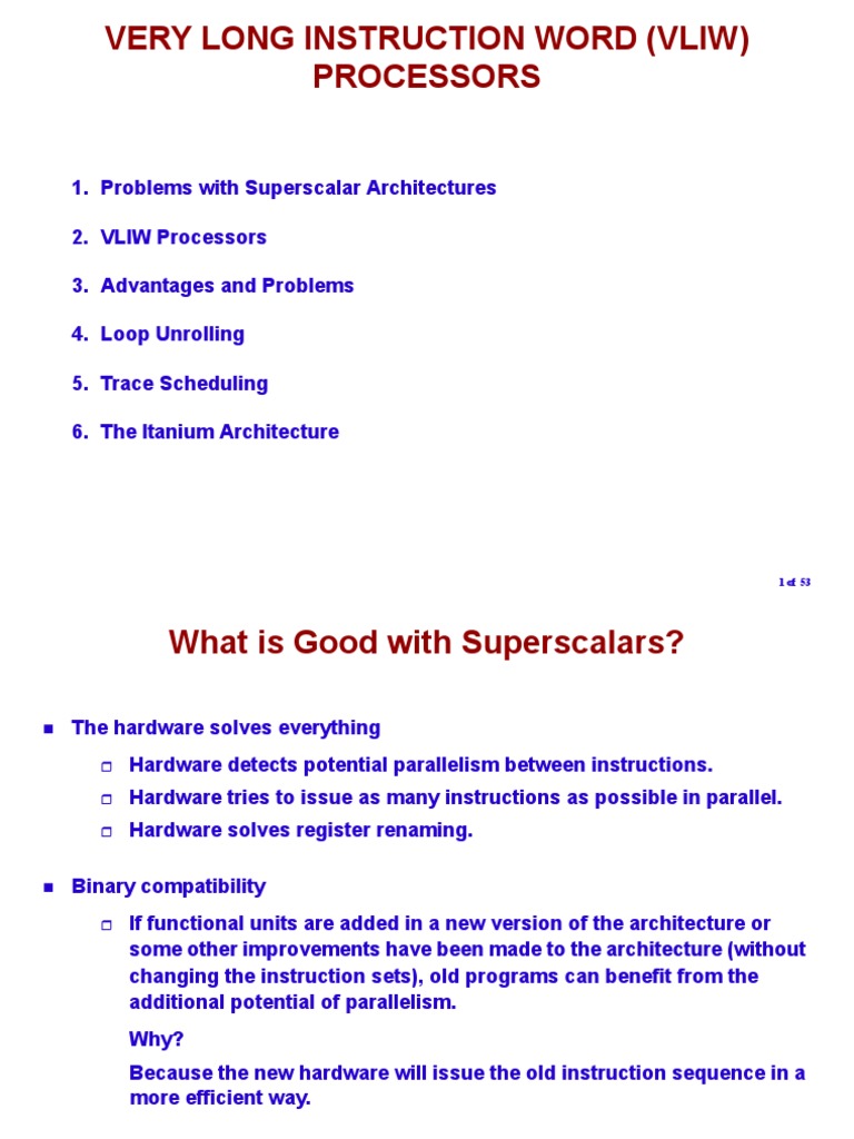 VLIW Architecture | PDF | Central Processing Unit | Office Equipment