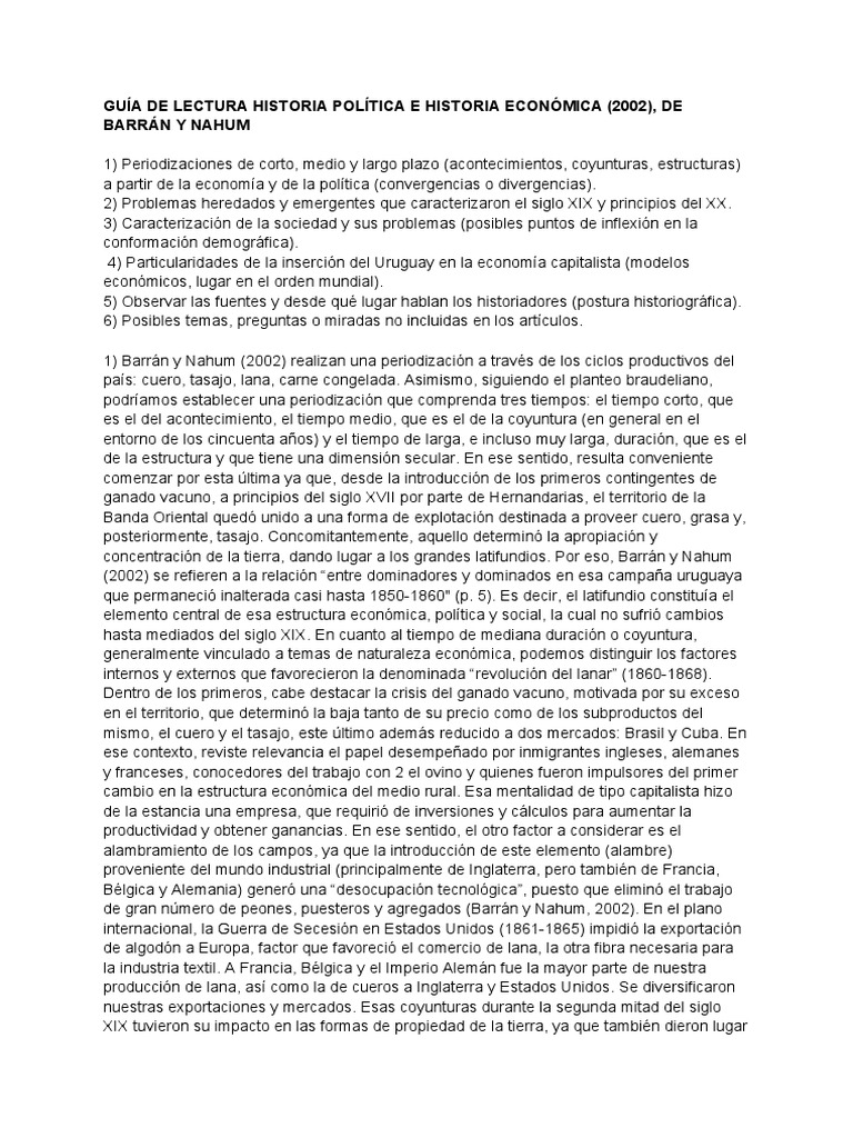 Barrán, J.P., Nahum, B. (2002) - Historia Política e Historia Económica. Montevideo - Ediciones ...