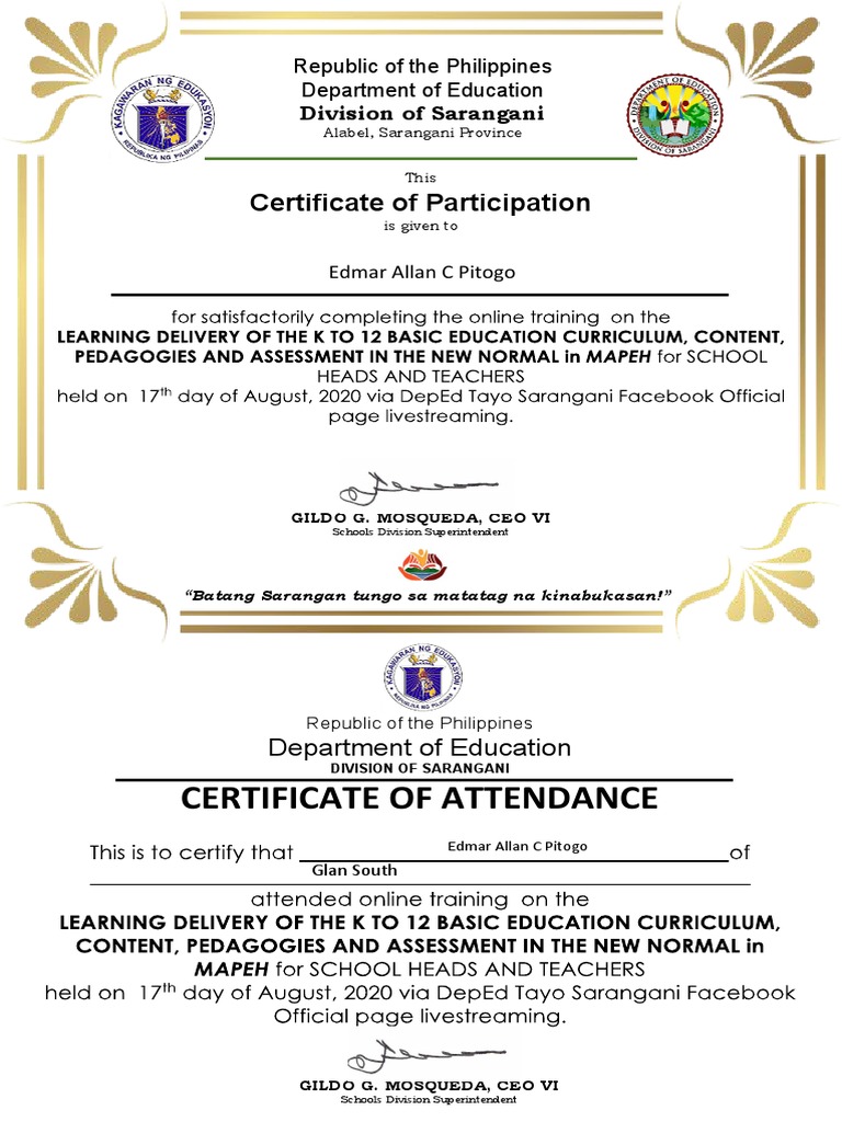 Pitogo MAPEH CPA CERT | PDF