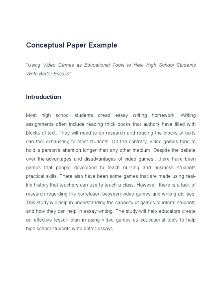 Conceptual Paper Example | PDF | Essays | Teachers