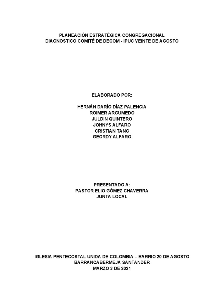 Diagnóstico DECOM IPUC 20 Agosto 2021 | PDF | Análisis FODA | Comunicación