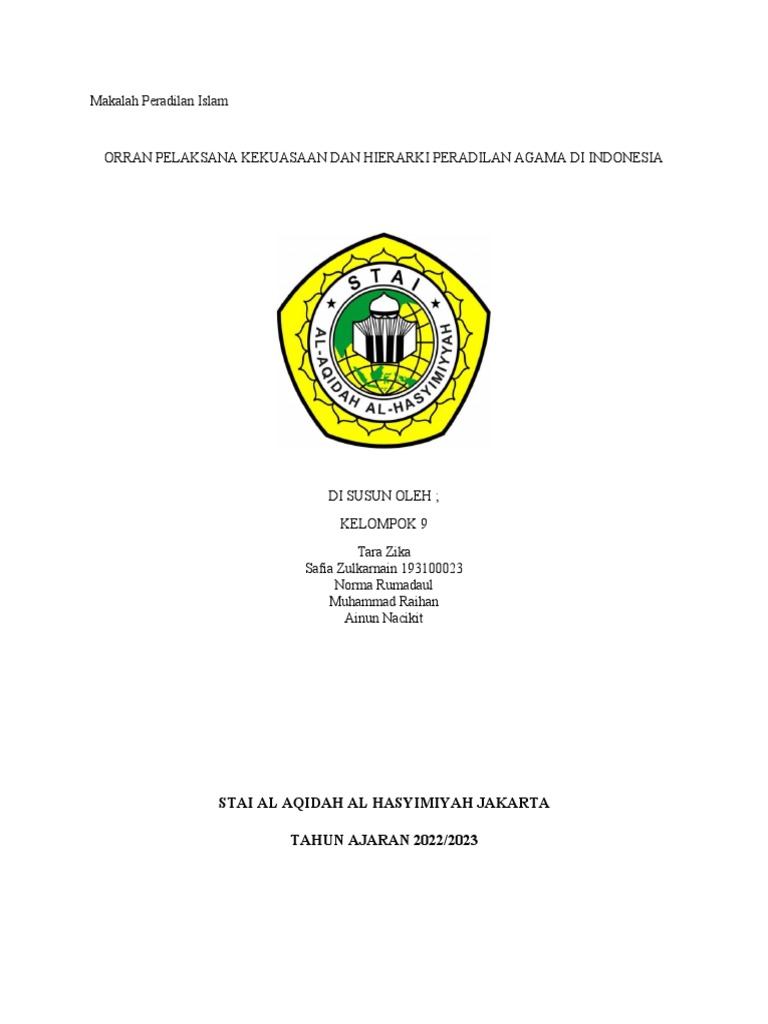 Makalah Peradilan Islam | PDF