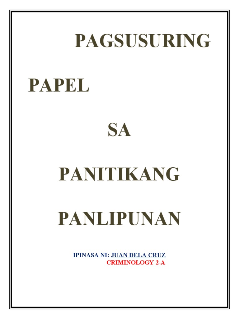 Pagsusuring Papel | PDF