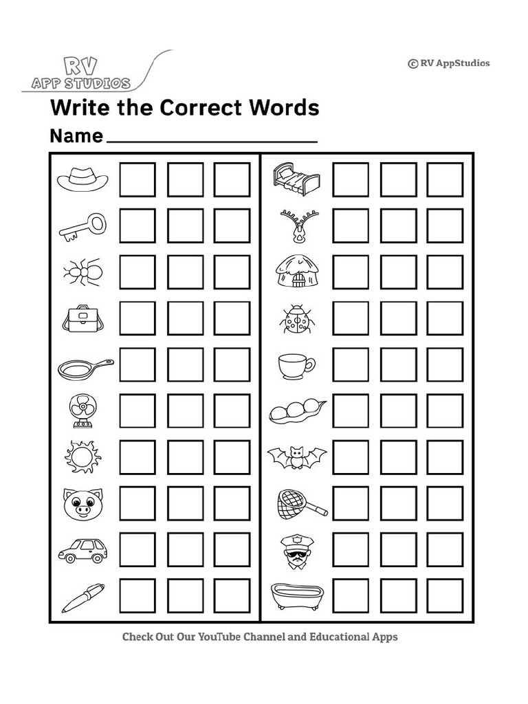 137 Free Printable Worksheets For Kids Look at The Picture and Write ...