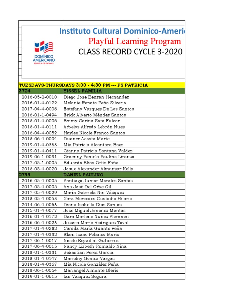 Listado Oficial de Rosters Ciclo 3-2020 | PDF