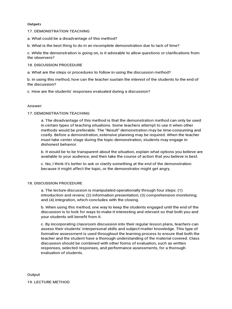 Demonstration Teaching | PDF | Teaching Method | Lecture