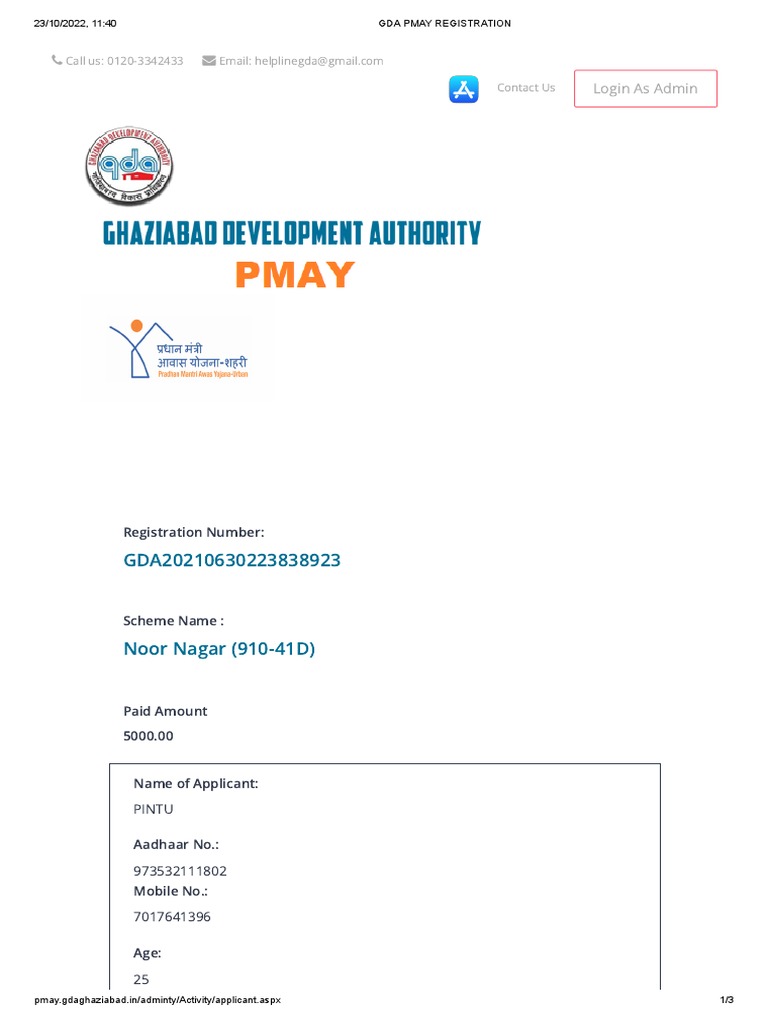 Gda Pmay Registration | PDF