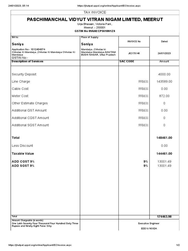Electricity Bill Details | PDF | Payments | Public Law