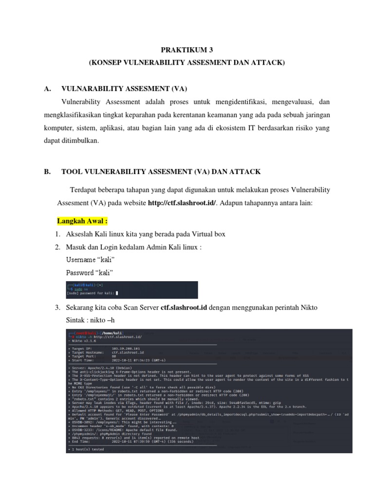 WKJ Modul 4 Vulner Assessment and Attack | PDF