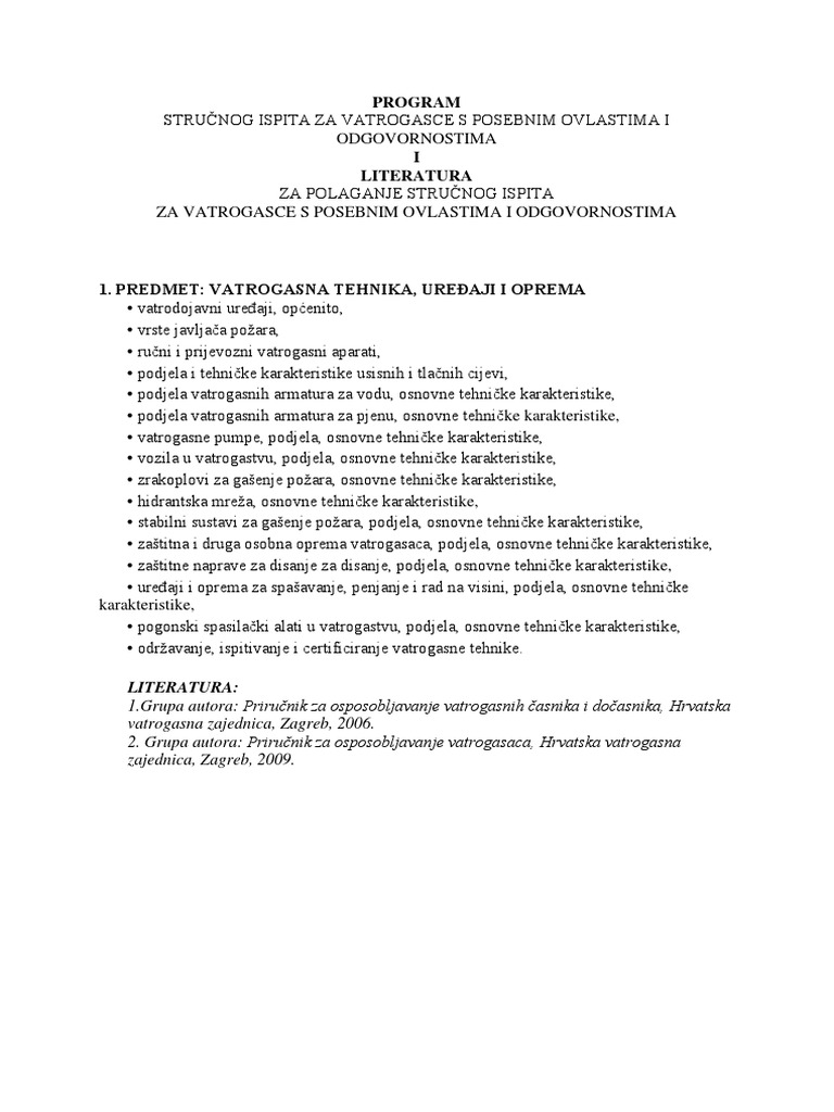 LITERATURA Za Polaganje Strucnog Ispita | PDF LITERATURA Za Polaganje Strucnog Ispita | PDF