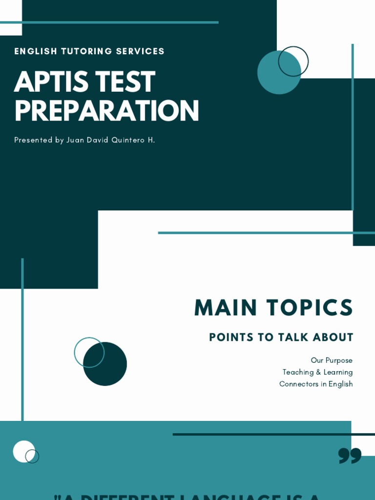 Connectors in English Aptis Test PDF | PDF