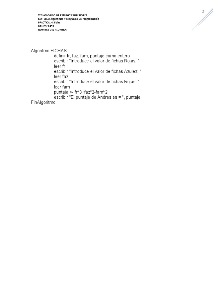 Practica 4 Fichas | PDF