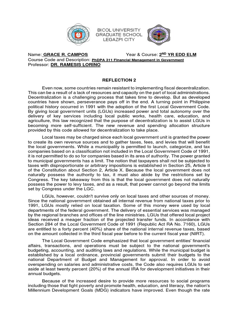 Reflection 2 - Campos, Grace R. | PDF