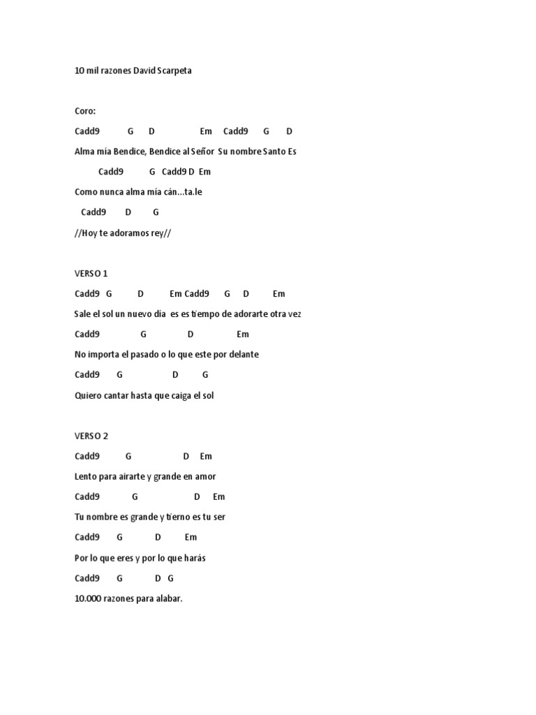 10 Mil Razones David Scarpeta | PDF