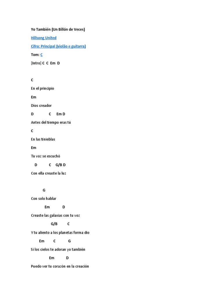 Acordes - Yo También | PDF