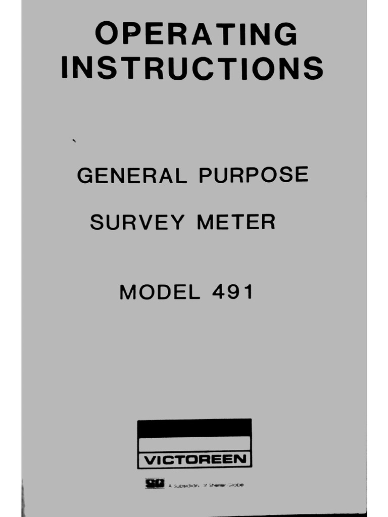 Victoreen 491 | PDF