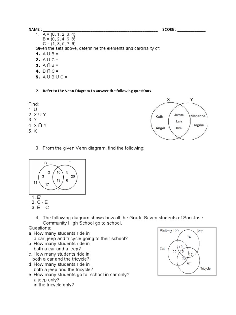 Quiz On Sets | PDF | Teaching Methods & Materials