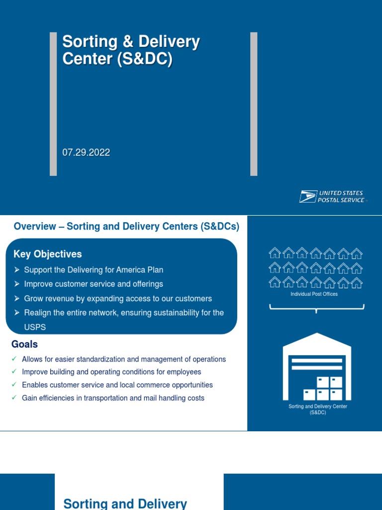 USPS Sorting & Delivery Center (S&DC) Plan | PDF | United States Postal ...